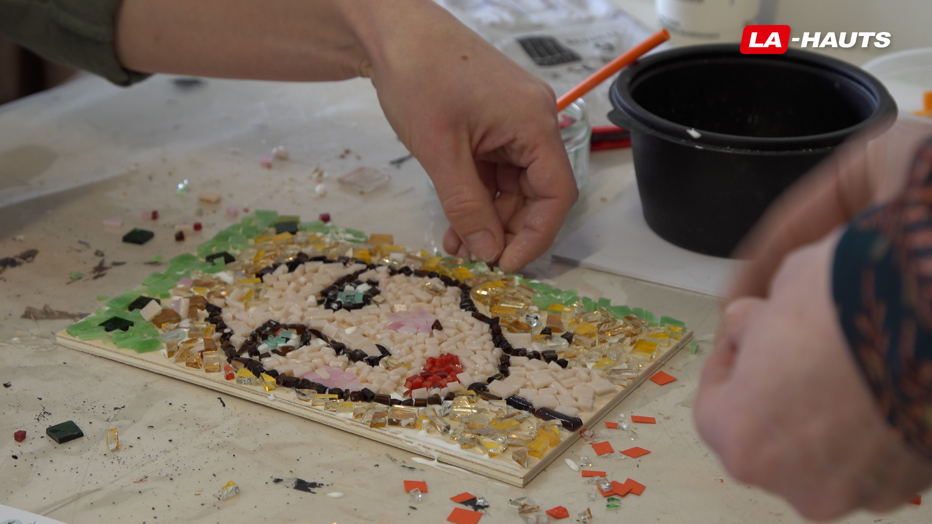 Atelier mosaïque au Louvre-Lens - La-Hauts